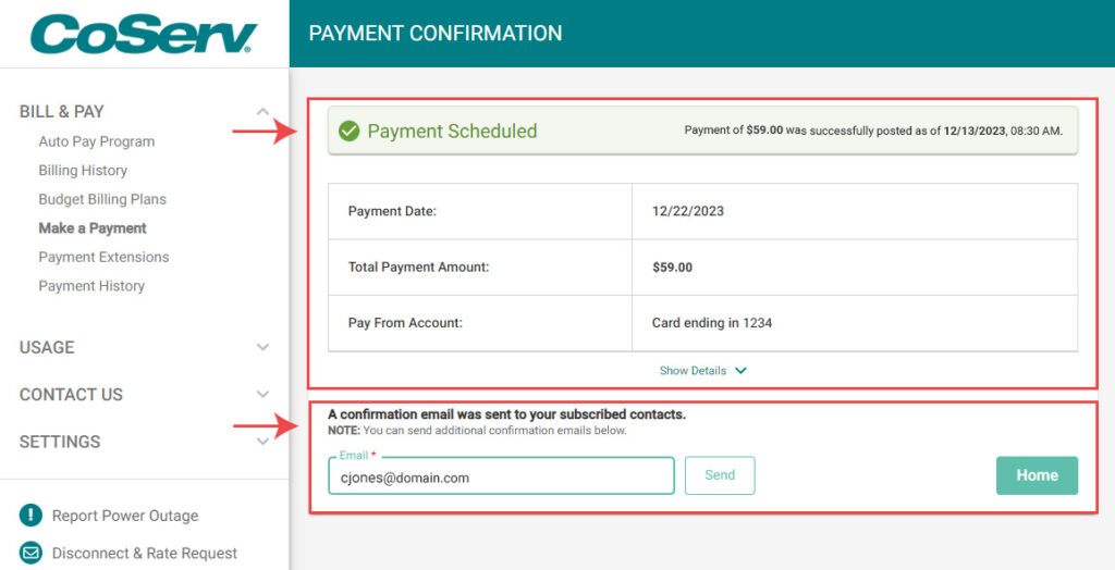 Set up a One-Time Payment - CoServ.com