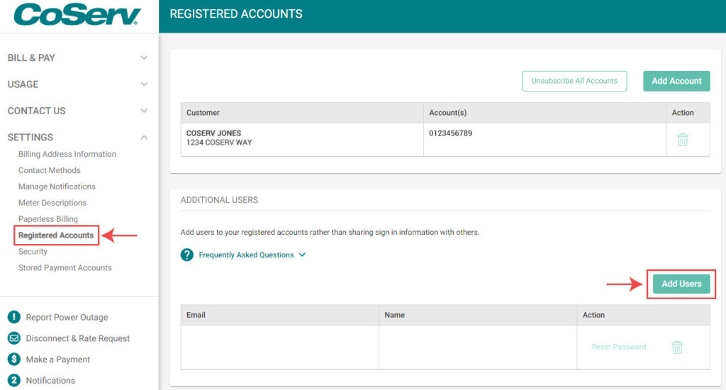 SmartHub: add additional user - CoServ.com