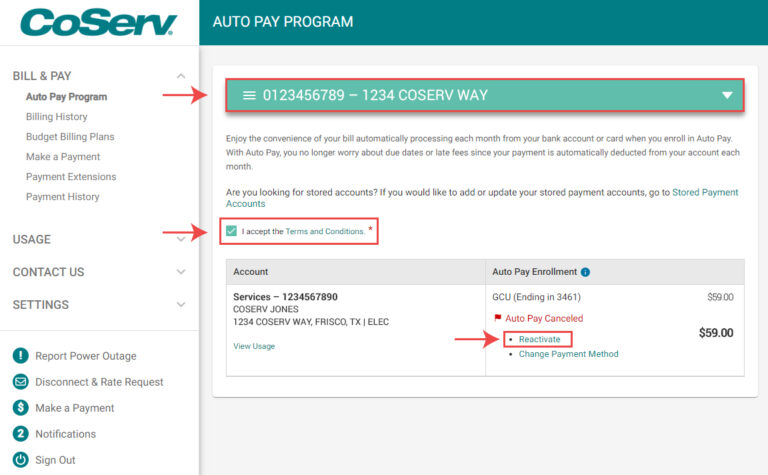 Auto Pay Enrollment Guide - CoServ.com