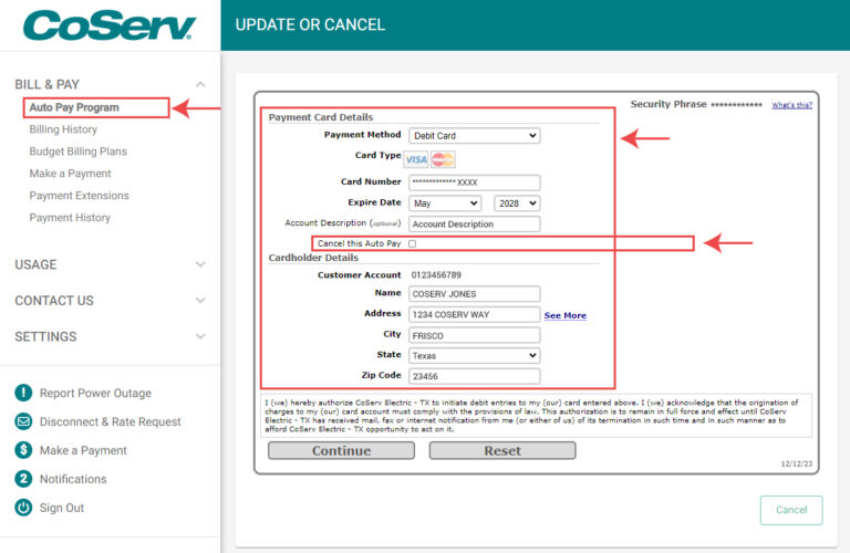 Auto Pay Enrollment Guide - CoServ.com