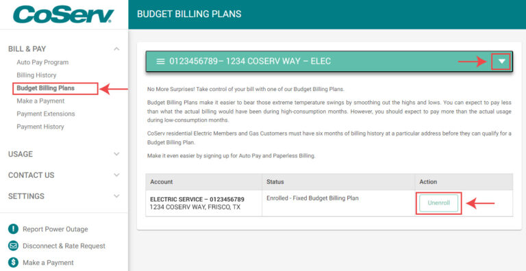 Budget Billing Plan Enrollment Guide - CoServ.com