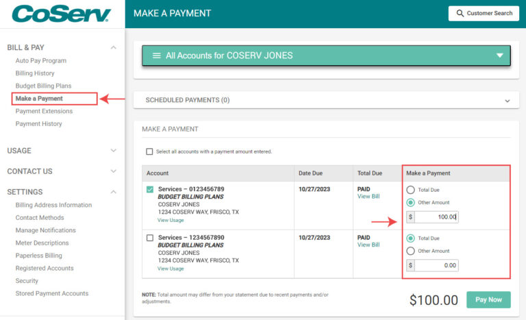 How To View/Pay Bill - CoServ.com