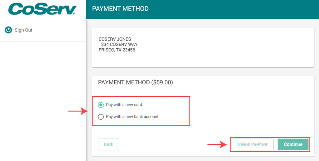Set up a One-Time Payment - CoServ.com