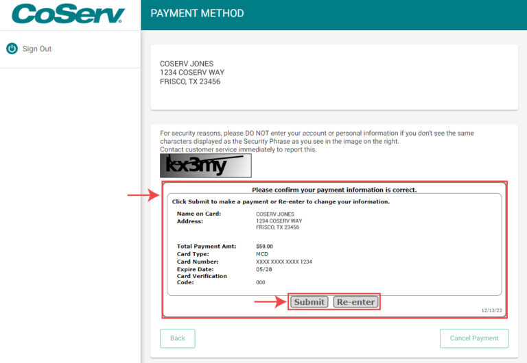 Set up a One-Time Payment - CoServ.com