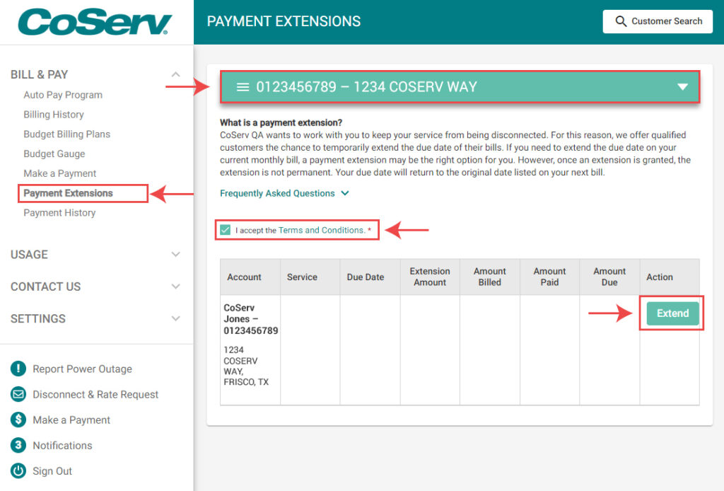 Payment Due Date Extensions - CoServ.com