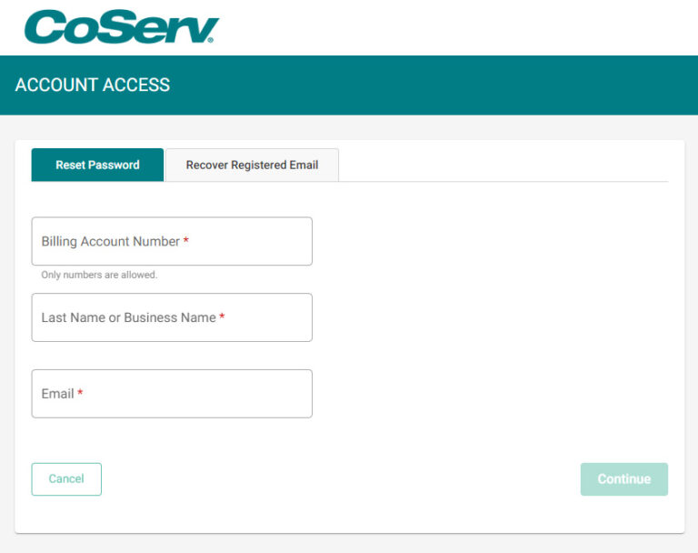 Updating Your Information - CoServ.com